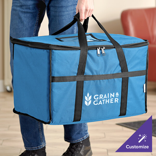 Choice Insulated Blue Food Delivery Bag: WebstaurantStore