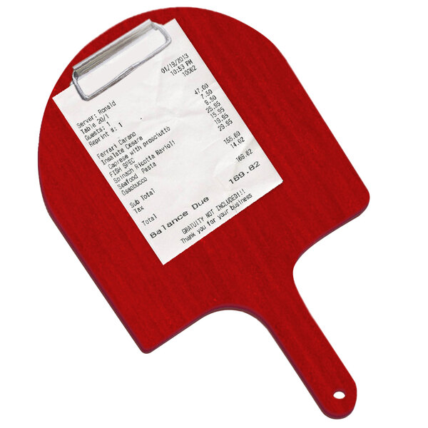 Menu Solutions WDPPCP 5" x 9" Customizable Berry Pizza Peel Menu ...