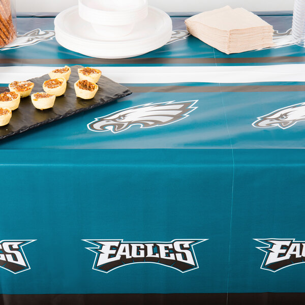 Creative Converting Philadelphia Eagles 54" x 102" Plastic Table Cover ...