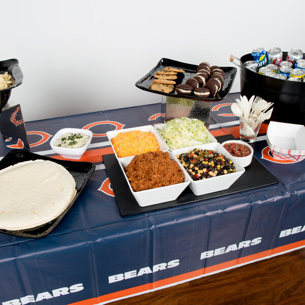 Creative Converting Chicago Bears 54" x 102" Plastic Table Cover - 12/Case