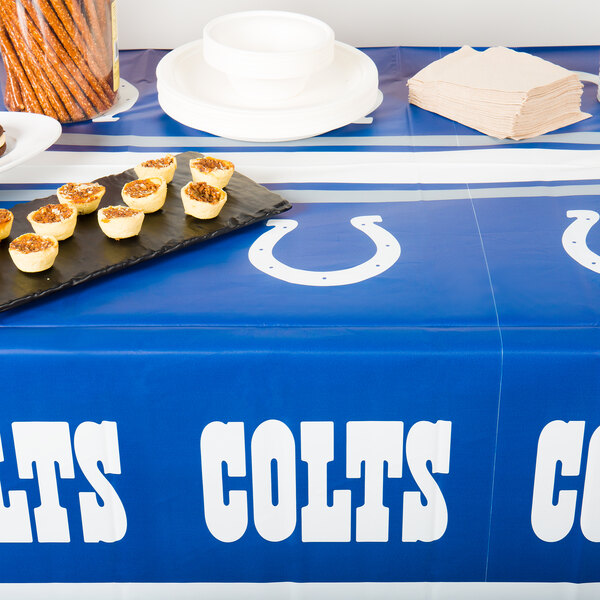 Creative Converting Indianapolis Colts 54" x 102" Plastic Table Cover ...