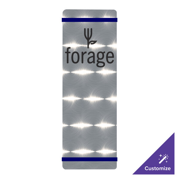 Menu Solutions ALSIN44-RB Alumitique 4 1/4" x 14" Customizable Swirl ...