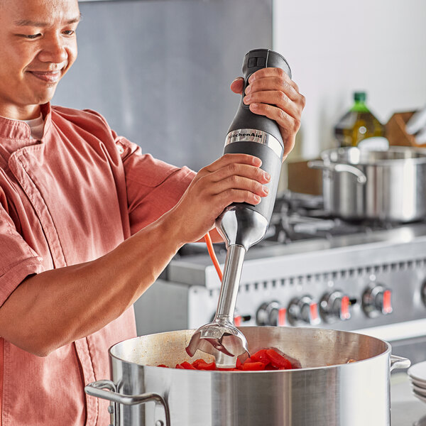 KitchenAid KHBC308OB 300 Series 8" Two-Speed Immersion Blender - 1/2 HP
