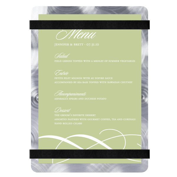 Menu Solutions ALSIN46-RB Alumitique 4" x 6" Customizable Swirl ...