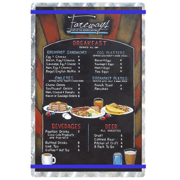 Menu Solutions ALSIN17-RB Alumitique 11" x 17" Customizable Swirl ...