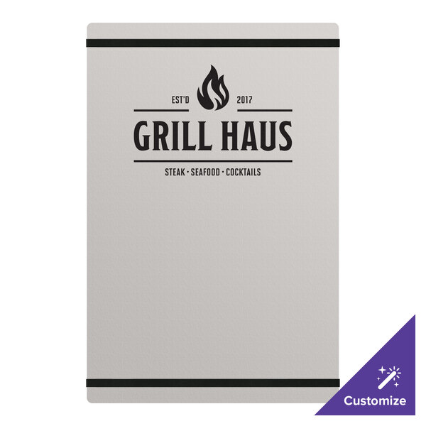 Menu Solutions ALSIN17-RB Alumitique 11" x 17" Customizable Brushed ...