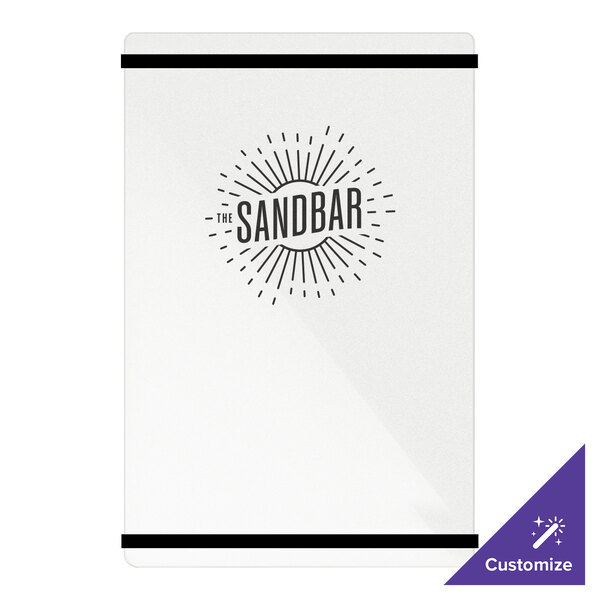 Menu Solutions ACRB-D Clear Frosted 8 1/2" x 14" Customizable Acrylic ...