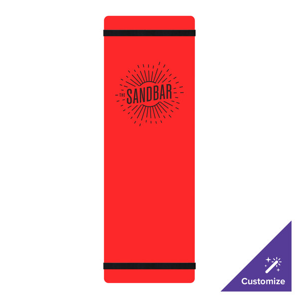 Menu Solutions ACRB-BD Red 4 1/4" x 14" Customizable Acrylic Menu Board ...