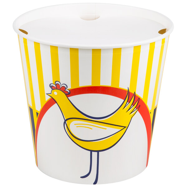 Choice 170 oz. Chicken Bucket with Lid - 20/Pack