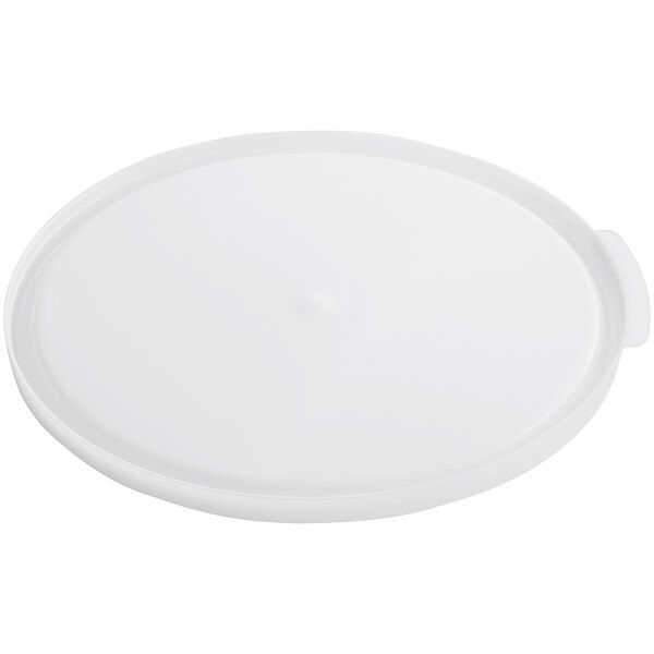 Choice 6 and 8 Qt. White Round Polypropylene Food Storage Container Lid