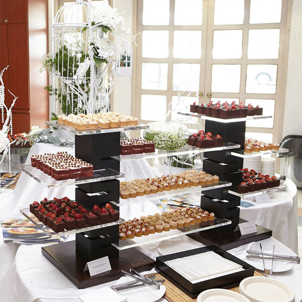 Rosseto SM160 Skycap 22 1/2" Black Matte Steel Multi-Level Riser with ...