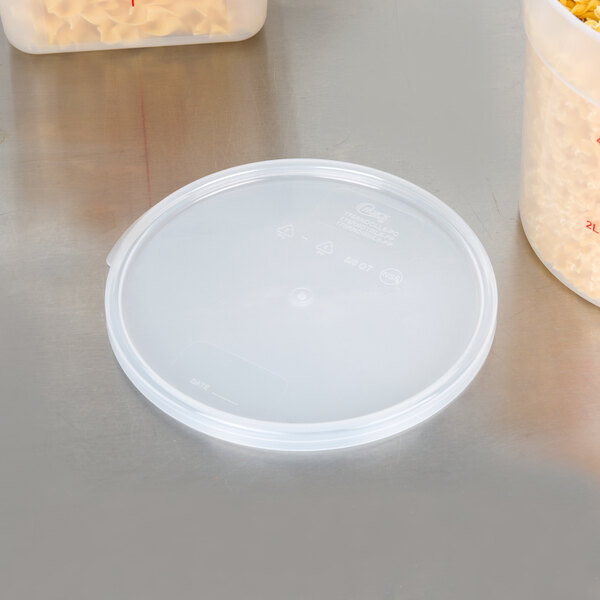 Choice 6 and 8 Qt. Translucent Round Polypropylene Food Storage ...
