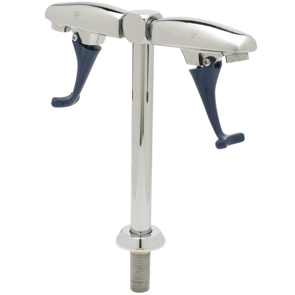 T&S B-1215 Deck Mounted Push Back Double Glass Filler with 9 9/16" High ...