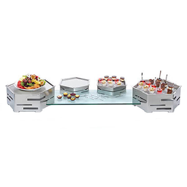 Rosseto GTR20 33 1/2" x 7 3/4" Rectangular Clear Tempered Glass Narrow ...