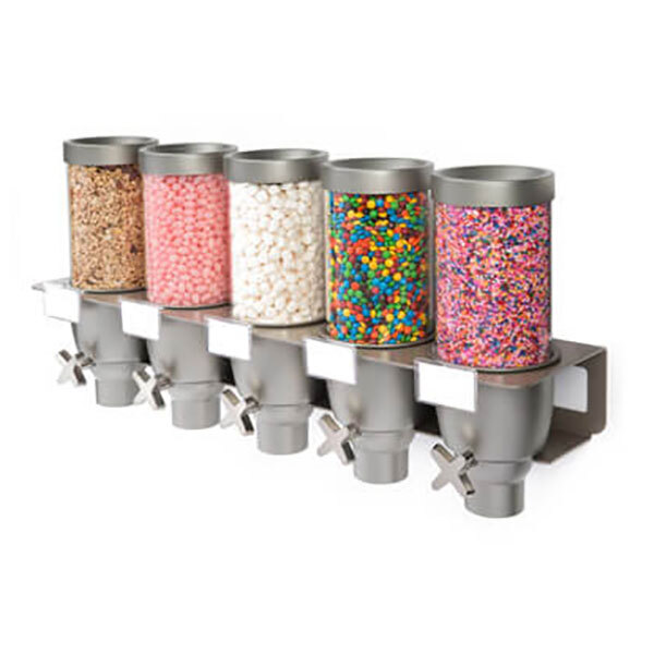 Rosseto EZ534 EZ-SERV 2.47 Liter, 5 Canister Wall-Mounted Topping/Candy ...