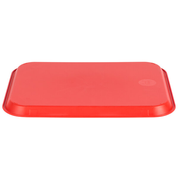 Choice 14" x 18" Red Plastic Fast Food Tray