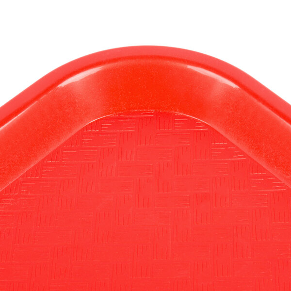 Choice 14" x 18" Red Plastic Fast Food Tray