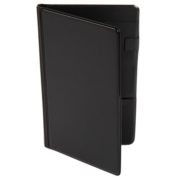 H. Risch, Inc. WPH DX 5" x 9" Black Vinyl Deluxe Server Book with ...