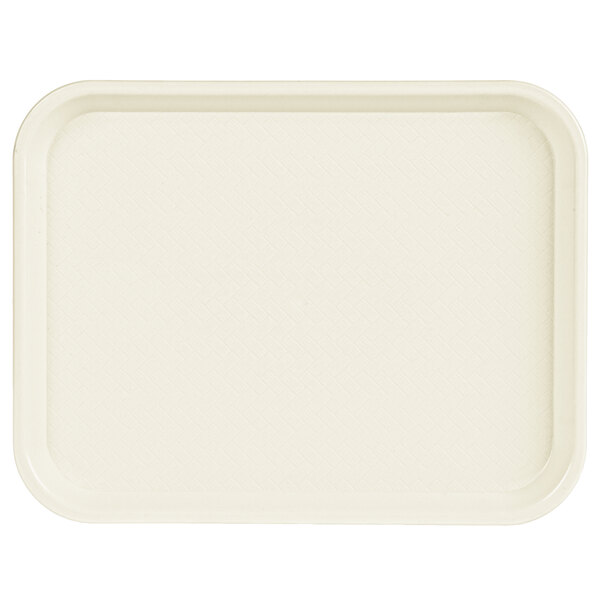 Choice 10" x 14" Beige Plastic Fast Food Tray - 24/Case