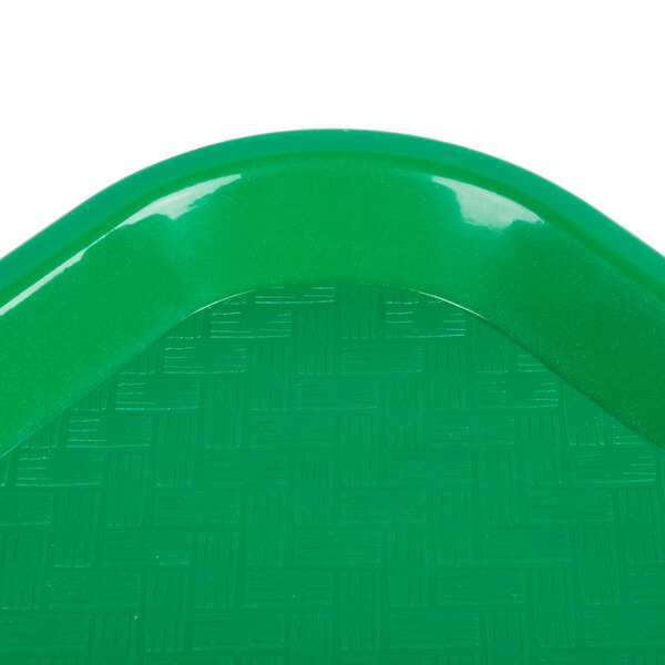 Choice 14" x 18" Green Plastic Fast Food Tray