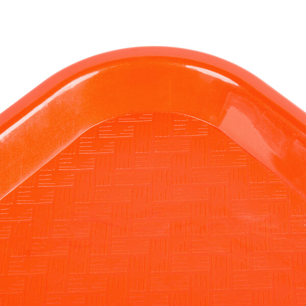 Choice 14" x 18" Orange Plastic Fast Food Tray