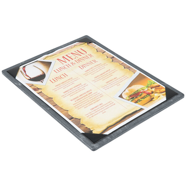 Menu Solutions WDPIX-C Ash 8 1/2" x 11" Customizable Wood Menu Board ...