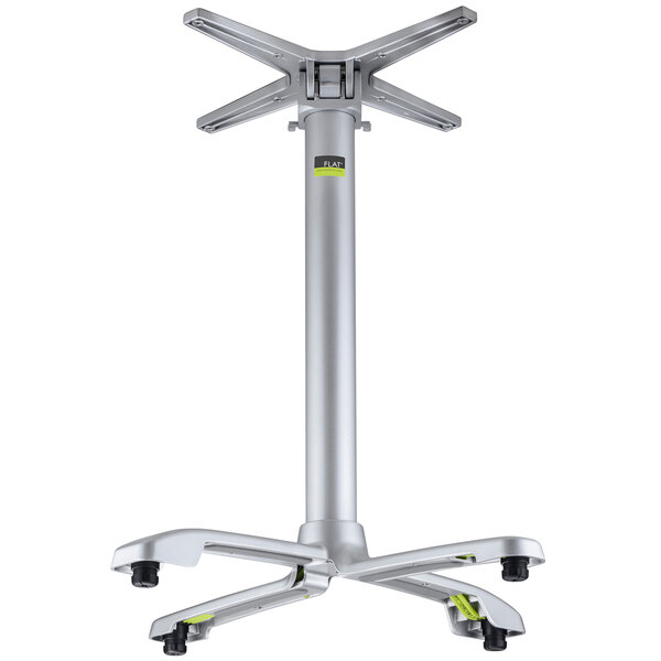 FLAT Tech SX26 26" x 26" Self-Stabilizing Aluminum Table Base with Flip Top and Extra Protection ...