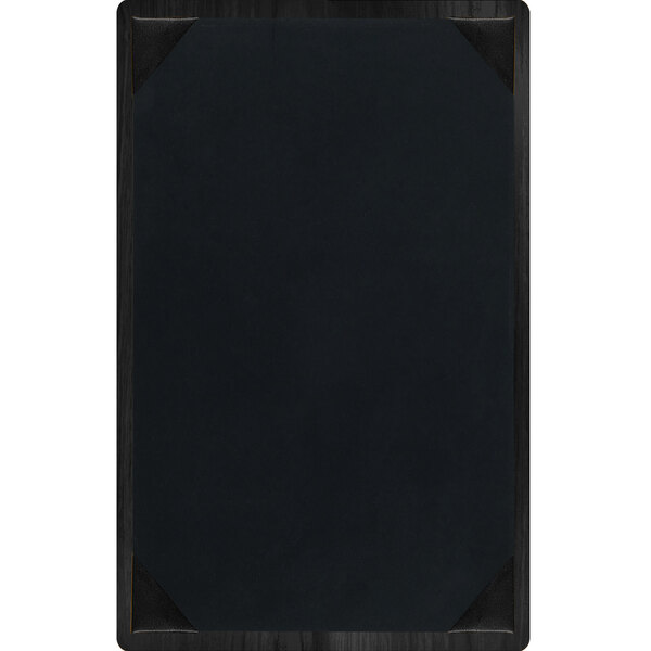 Menu Solutions WDPIX-D Black 8 1/2" x 14" Customizable Wood Menu Board ...