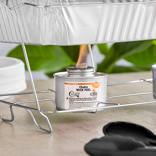 Choice 4 Hour Wick Chafing Dish Fuel with Safety Twist Cap - 12/Pack