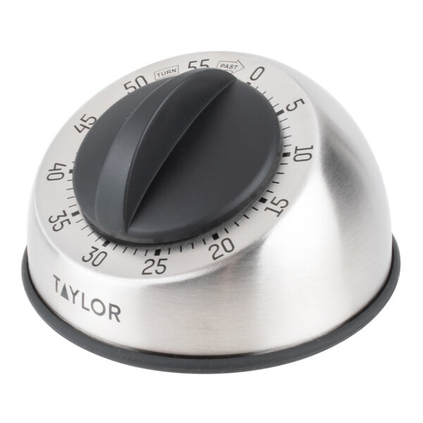 Taylor 5830 Stainless Steel Mechanical 60 Minute Kitchen Timer