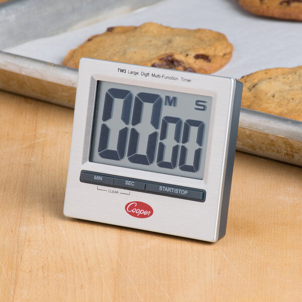 Cooper-Atkins TW3-0-8 Extra Large Display Digital 100 Minute Kitchen Timer