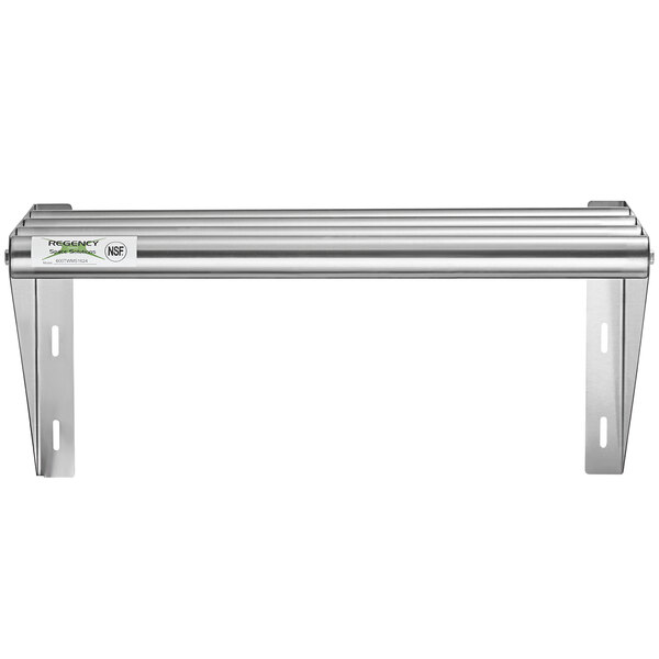 Regency 16" x 24" Stainless Steel Tubular Wall Mounted Shelf
