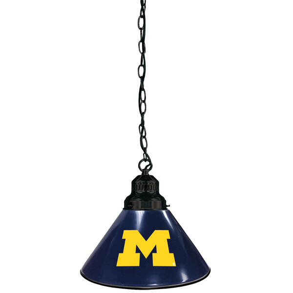 Holland Bar Stool BL1BKMichUn University of Michigan Logo Pendant Light ...