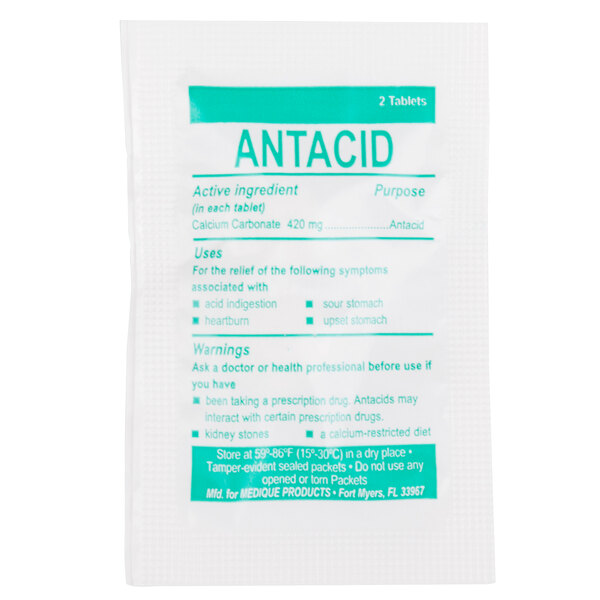 Medi-First 80233 Antacid Tablets - 100/Box