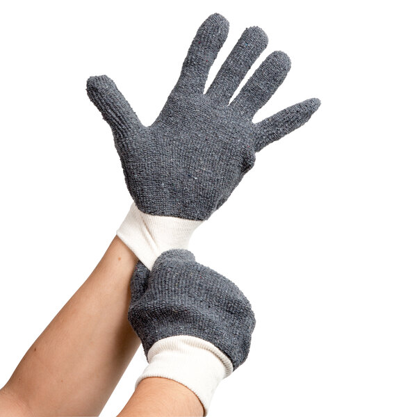 Cordova Men's Loop-Out Gray 24-Ounce Polyester / Cotton Work Gloves ...
