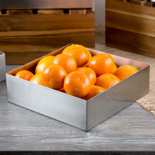Tablecraft SS4004 5 Qt. 18-8 Stainless Steel Straight Sided Square Bowl ...
