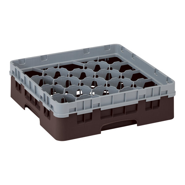 Cambro 20S318167 Camrack 3 5/8" High Customizable Brown 20 Compartment ...