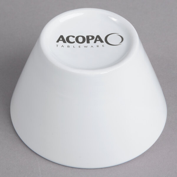 Acopa 4 oz. Bright White Tapered China Sauce Cup - 48/Case