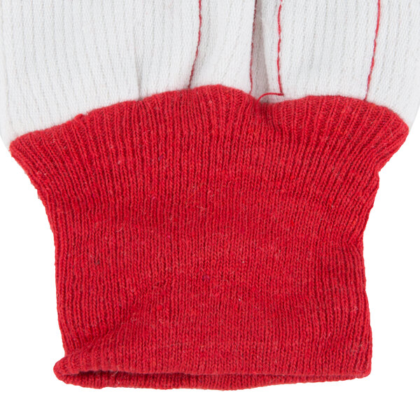 Cordova Red Polyester / Cotton Double Palm Work Gloves - Large - 12/Pack