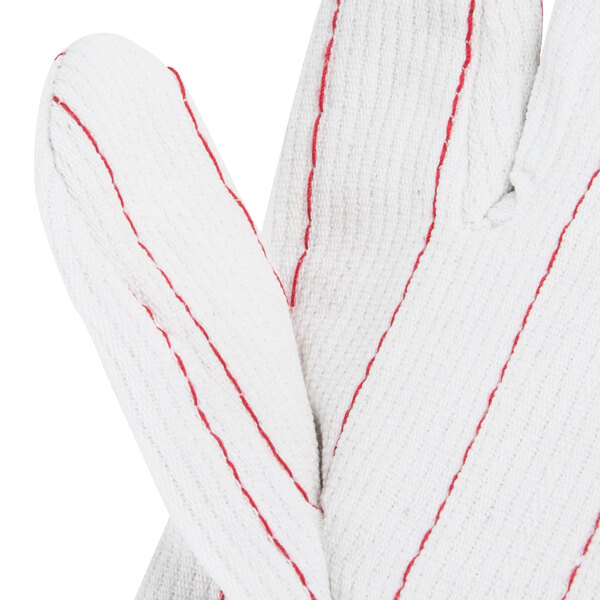 Cordova Red Polyester / Cotton Double Palm Work Gloves - Large - 12/Pack