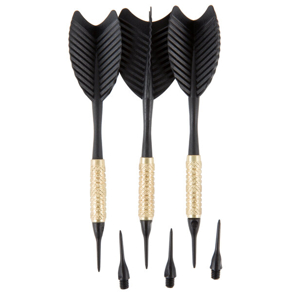 Arachnid SFR100 Black One-Piece Soft Tip Darts - 3/Pack