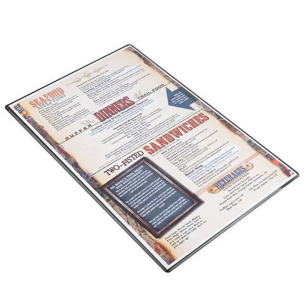 Menu Solutions H500G Hamilton Black 11" x 17" Single Panel Two View ...