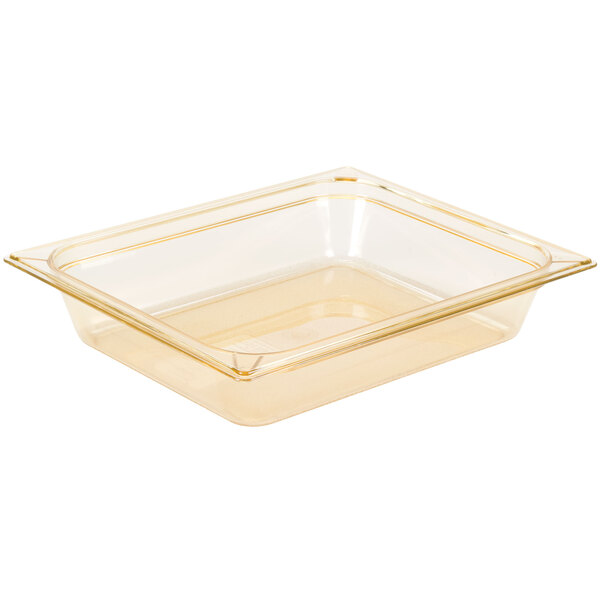 Carlisle 10420B13 StorPlus 1/2 Size Amber High Heat Plastic Food Pan ...