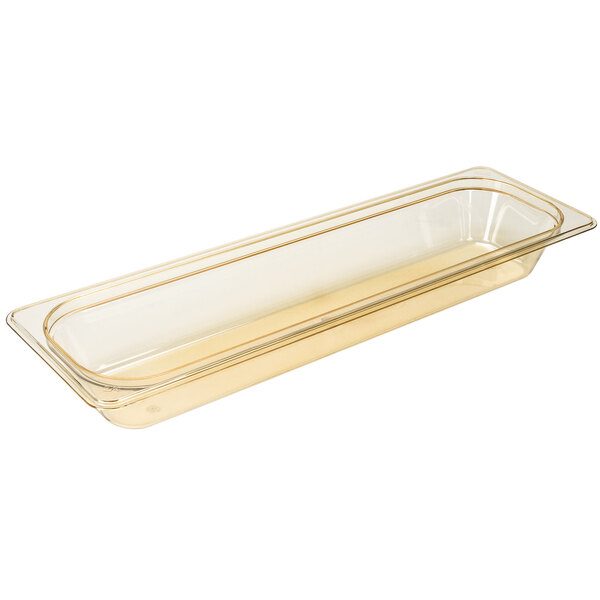 Cambro 22LPHP150 H-Pan™ 1/2 Size Long Amber High Heat Plastic Food Pan ...