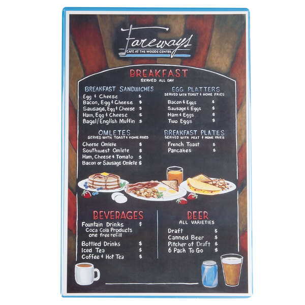 Menu Solutions H500G Hamilton Sky 11" x 17" Single Panel Two View Menu ...