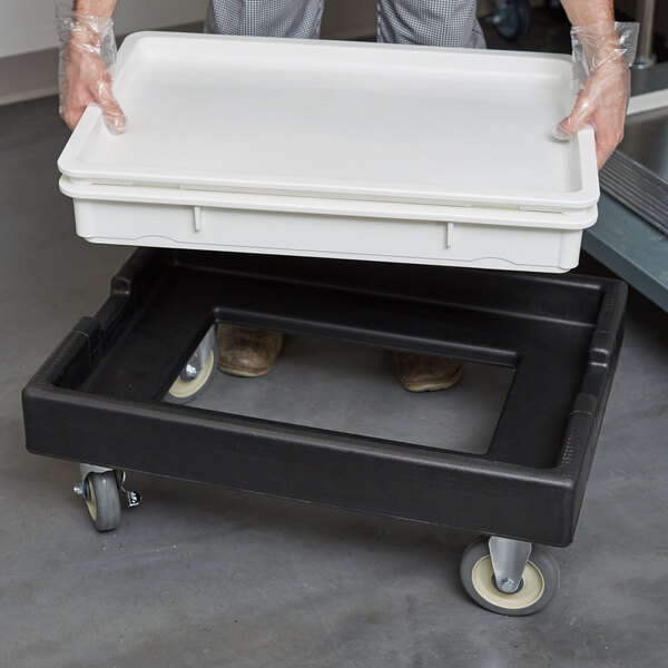 Cambro CD1826PDB110 Black Pizza Dough Box Camdolly