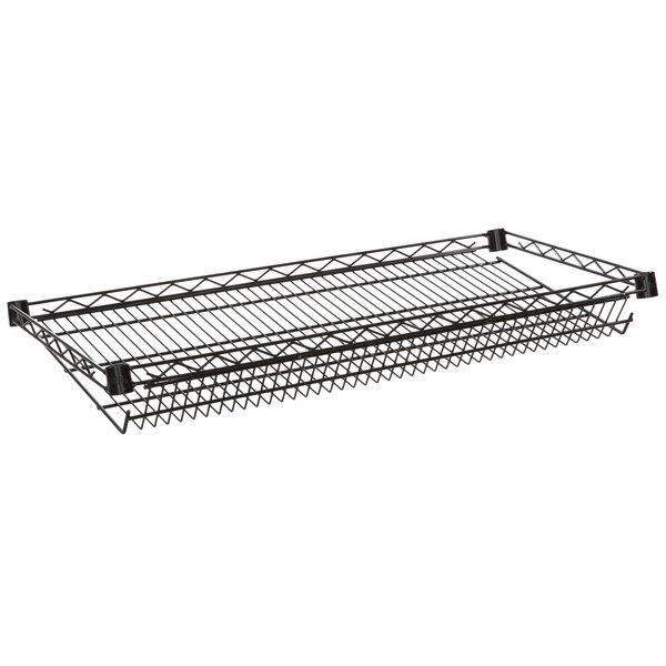 Regency 18" x 36" NSF Black Epoxy Slanted Wire Shelf