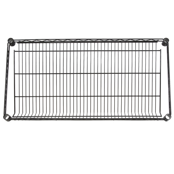Regency 18" x 36" NSF Black Epoxy Slanted Wire Shelf