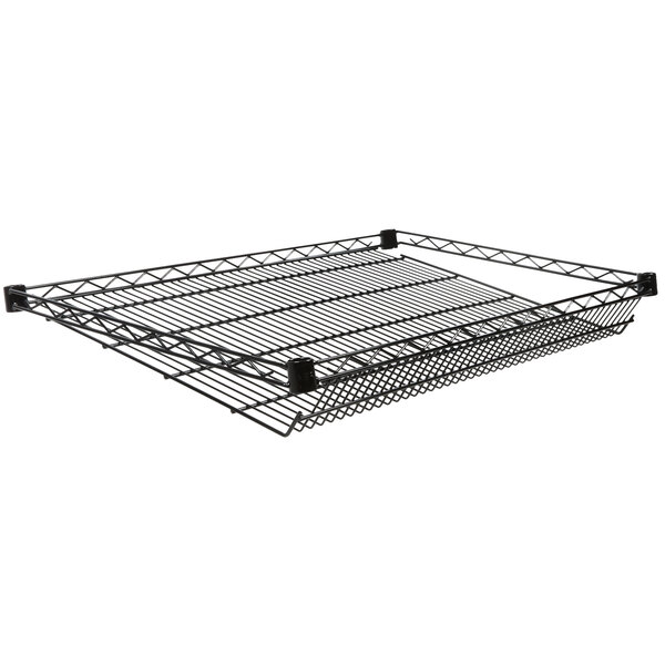 Regency 24" x 36" NSF Black Epoxy Slanted Wire Shelf