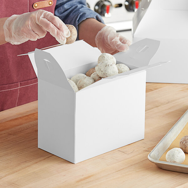 Southern Champion 8 7/8" x 5" x 6 3/4" White Barn Take-Out Lunch ...